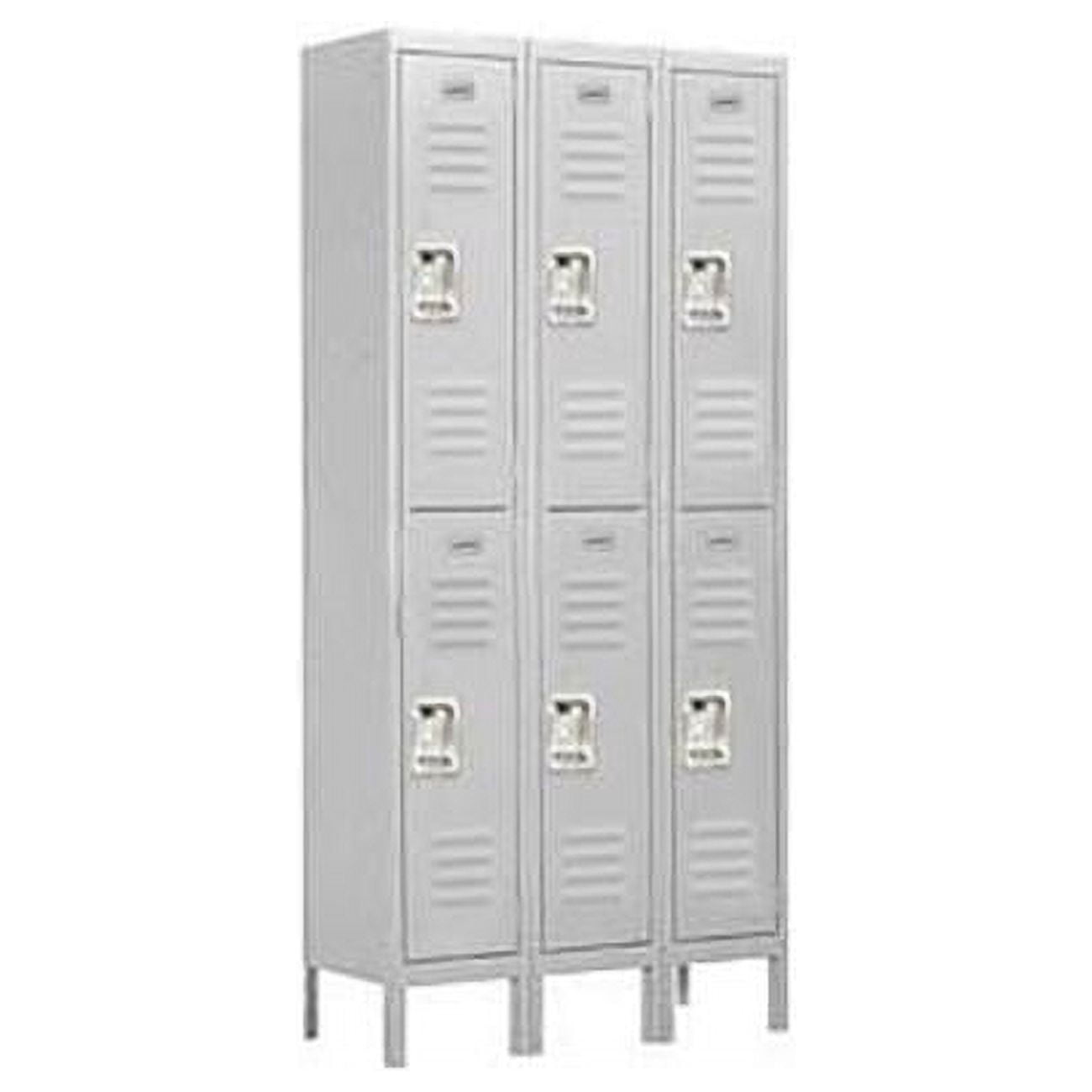 12" Wide Double Tier Standard Metal Locker - 3 Wide - 6 Feet High - 18 ...