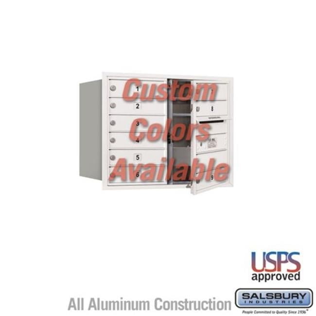 Salsbury Industries 3706D-09CFU 6 Door Height Unit 23.875 in. Custom Front Loading & USPS Access ...