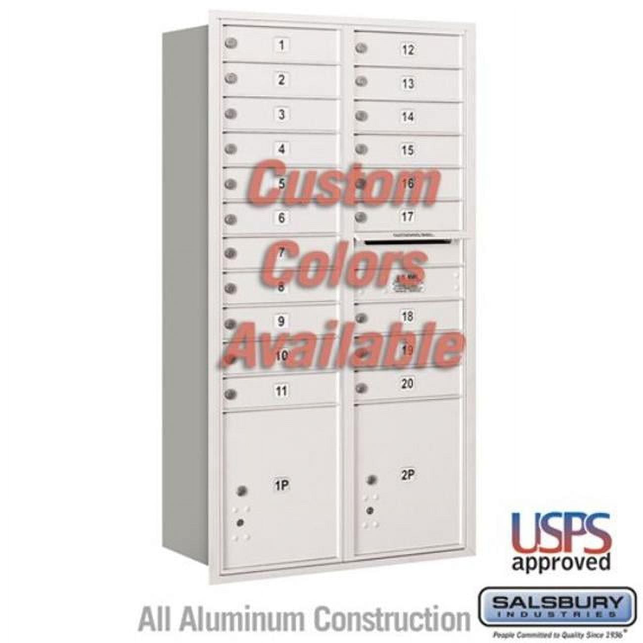 Salsbury Industries 3716D-20CRU Maximum Height Unit 57.125 in. Custom Rear Loading & USPS Access ...