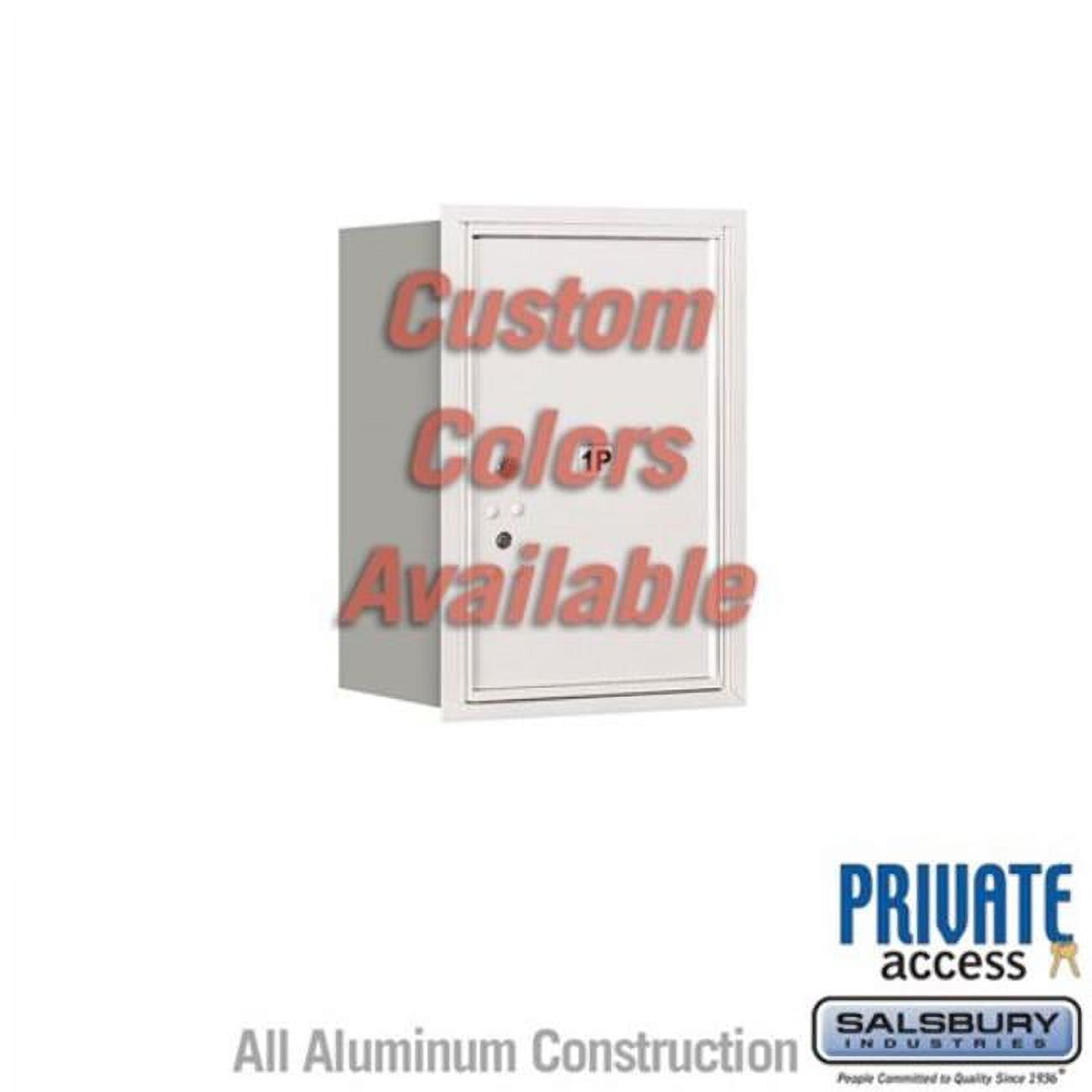 Salsbury Industries 6 Door Height Unit 23.875 in. Custom Rear Loading, Private Access Recessed ...