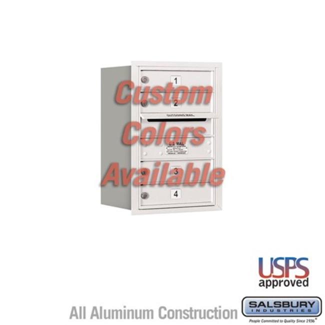 Salsbury Industries 3706S-04CRU 6 Door Height Unit 23.875 in. Custom Rear Loading & USPS Access ...