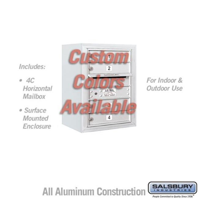 Salsbury Industries 6 Door Height Unit 24.5 in. Custom Front Loading USPS Access Surface Mounted ...