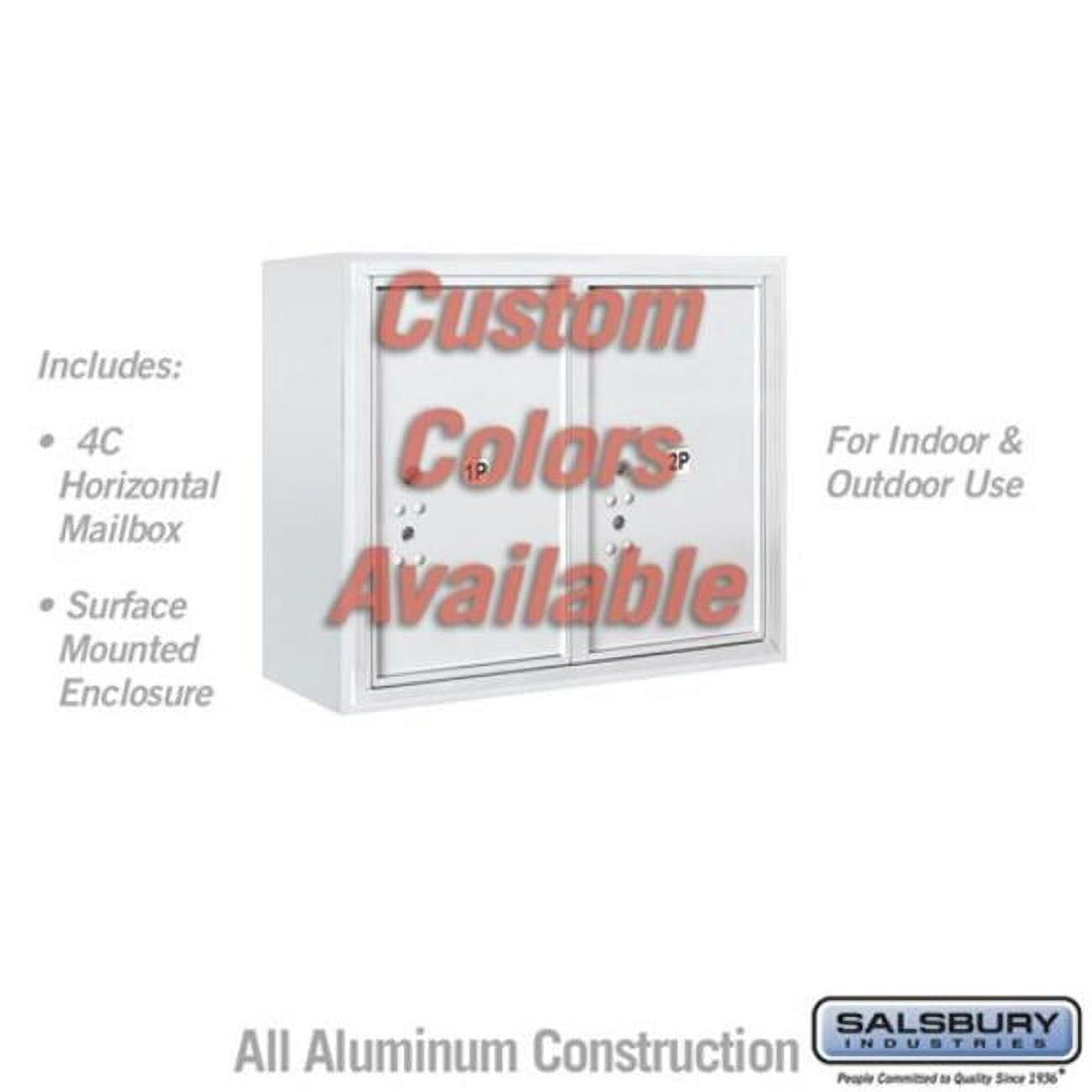 Salsbury Industries 6 Door Height Unit 24.5 in. Custom Front Loading USPS Access Surface Mounted ...