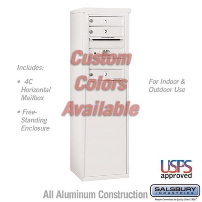 Salsbury Industries 6 Door Height Unit 52.875 in. Custom Front Loading USPS Access Free-Standing ...