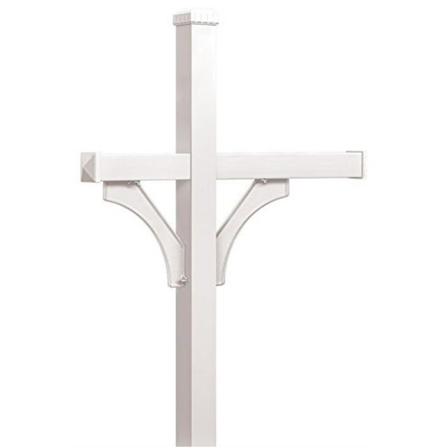 Salsbury Industries Deluxe Mailbox Post, 2-Sided For 3 Mailboxes, In ...