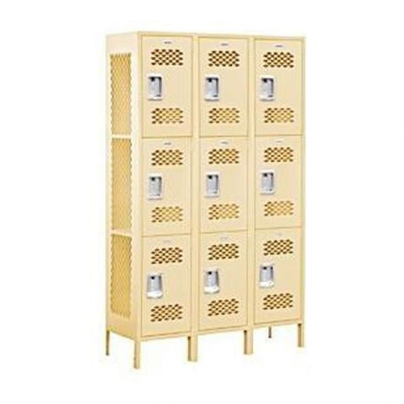 Salsbury Industries Extra Wide Vented Metal Locker - Tan - Assembled ...