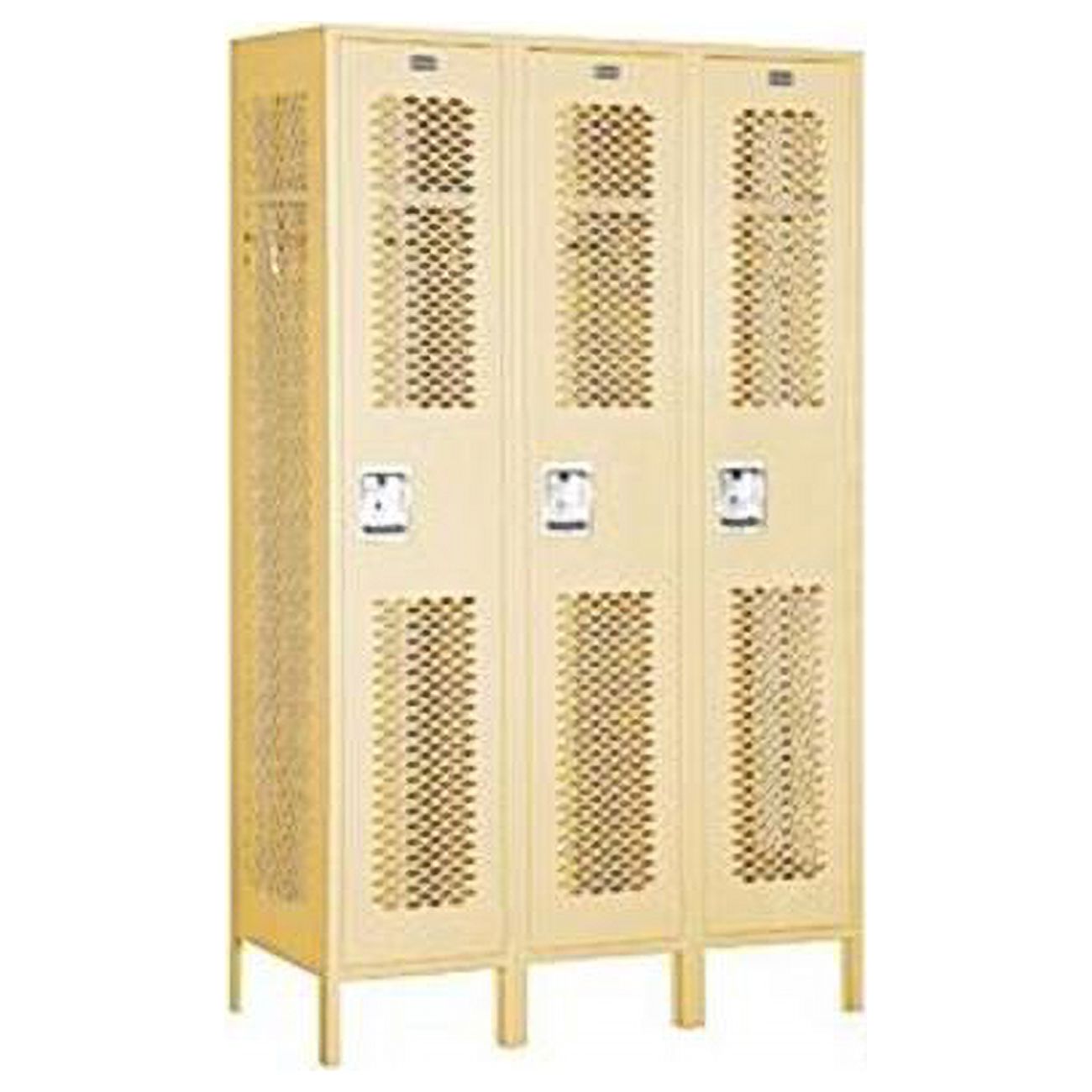 15" Wide Single Tier Vented Metal Locker - 3 Wide - 6 Feet High - 15 ...