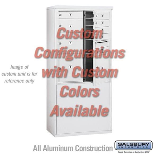 Salsbury Industries Free-Standing Enclosure for 3710 Double Column 4C Horizontal Mailbox Unit ...
