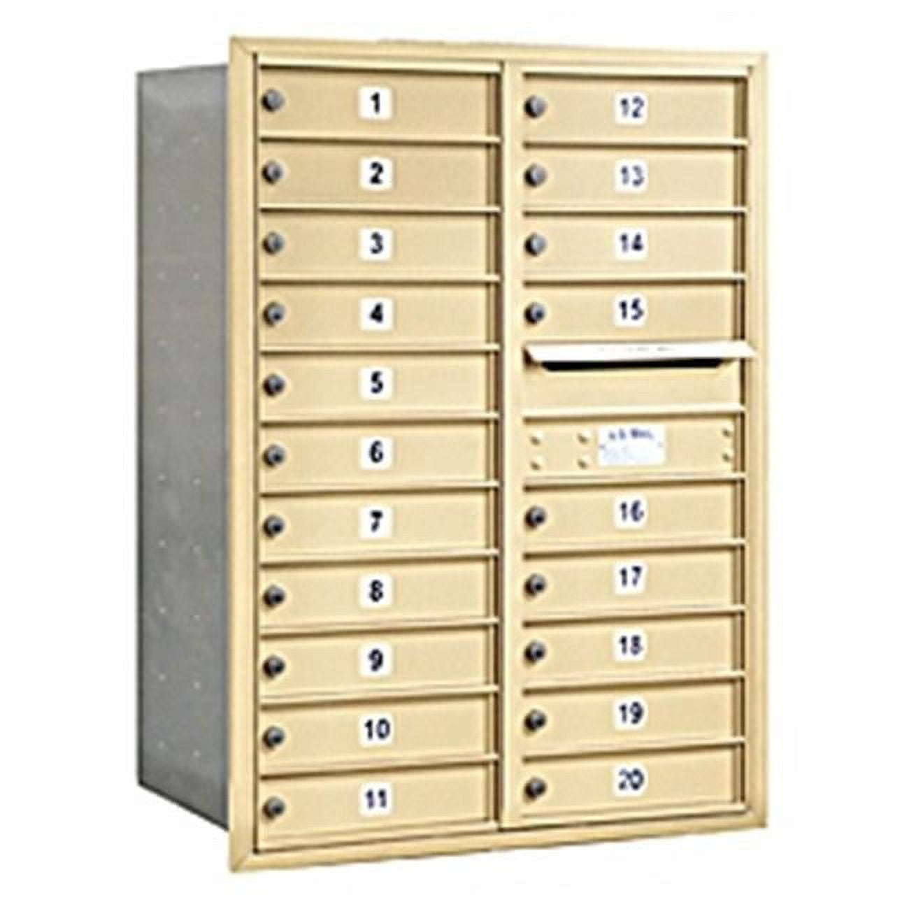 11 Door High Recessed Mounted 4C Horizontal Mailbox with 20 Doors in ...