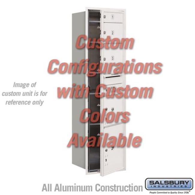 Salsbury Industries Maximum Height Unit 57.125 in. Front Loading & USPS Access Recessed Mounted ...