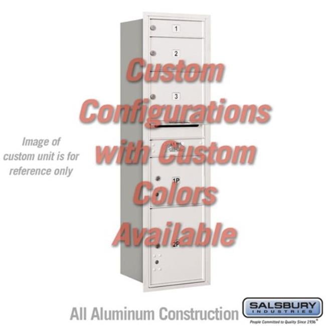 Salsbury Industries Maximum Height Unit 57.125 in. Rear Loading & USPS Access Recessed Mounted ...