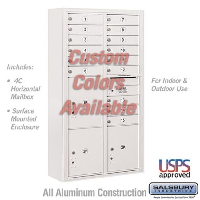 Salsbury Industries Maximum Height Unit 57.75 in. Custom Front Loading USPS Access Surface ...