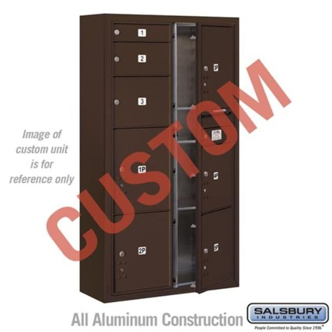 Salsbury Industries Maximum Height Unit 57.75 in. Front Loading USPS Access, Surface Mounted 4C ...