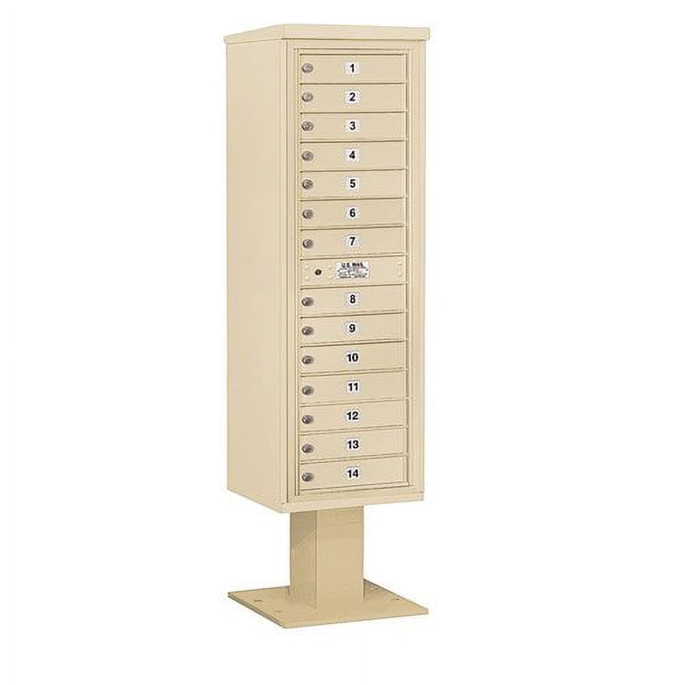 Salsbury Industries Pedestal Mounted 14 Units 15 Door Front Load 4C ...