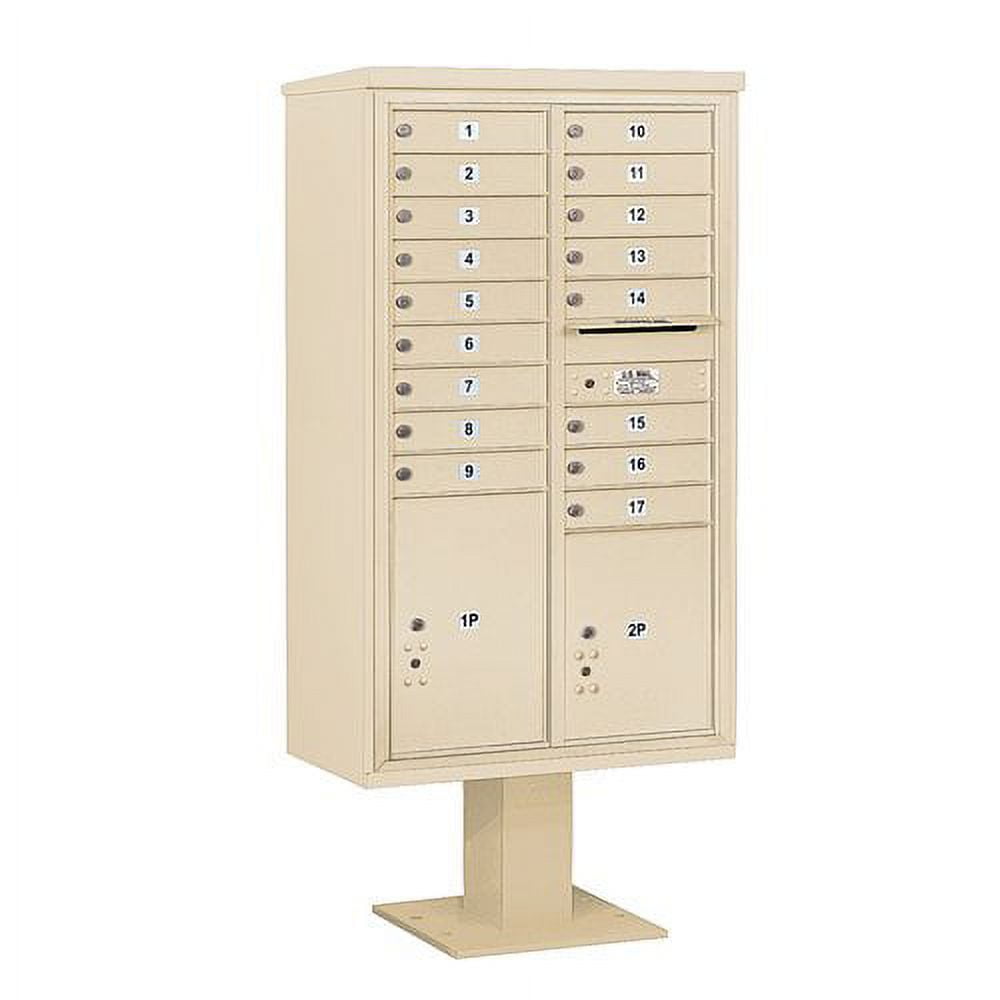 Salsbury Industries Pedestal Mounted 17 Units 20 Door 4C Horizontal ...