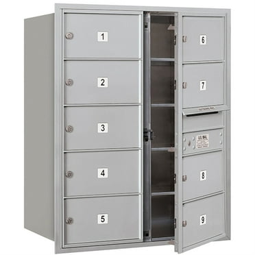 Salsbury Industries Deluxe Mailbox Post, 2-Sided For 3 Mailboxes, In ...