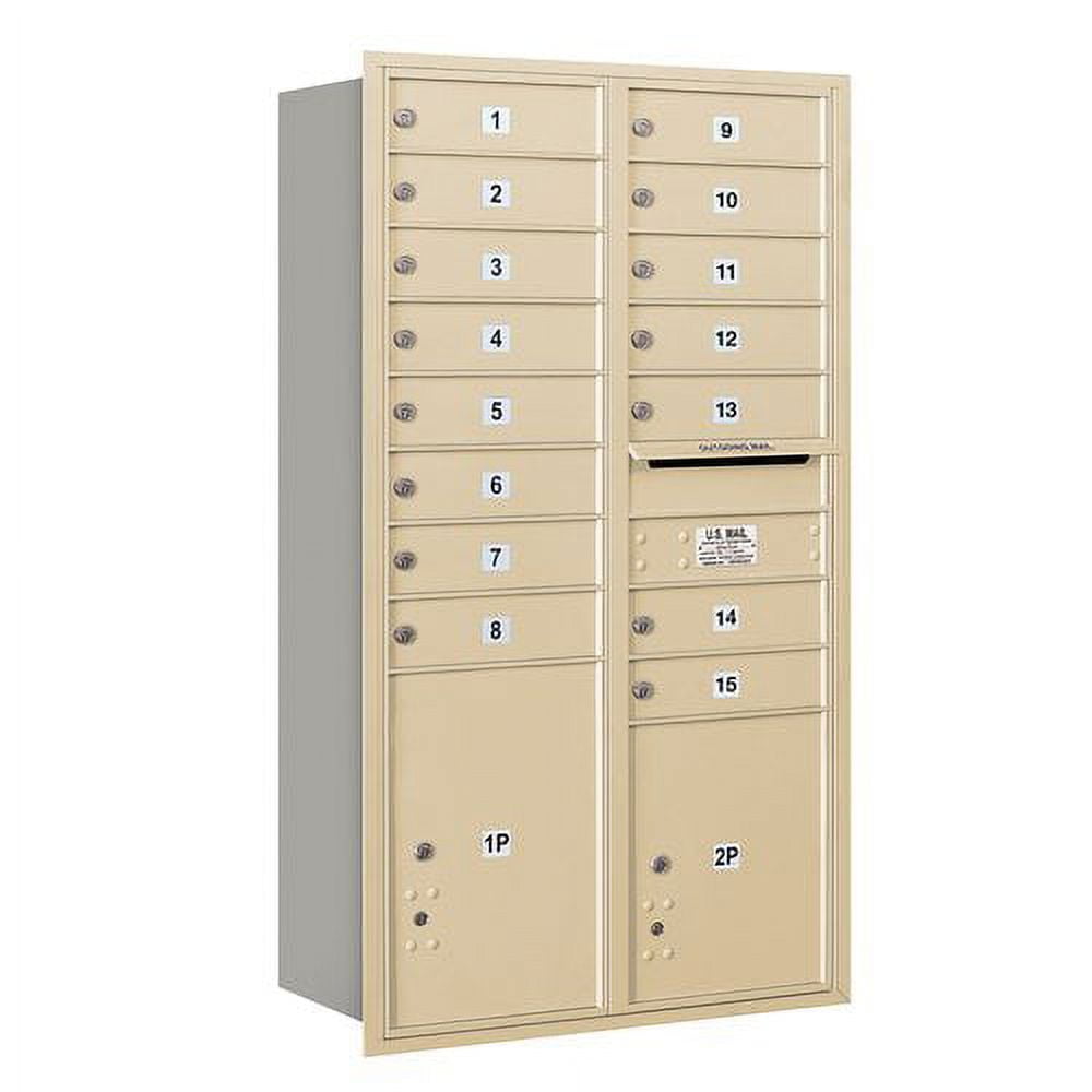 Salsbury Industries Recessed USPS 18 Door Rear Load 4C Horizontal Mail ...