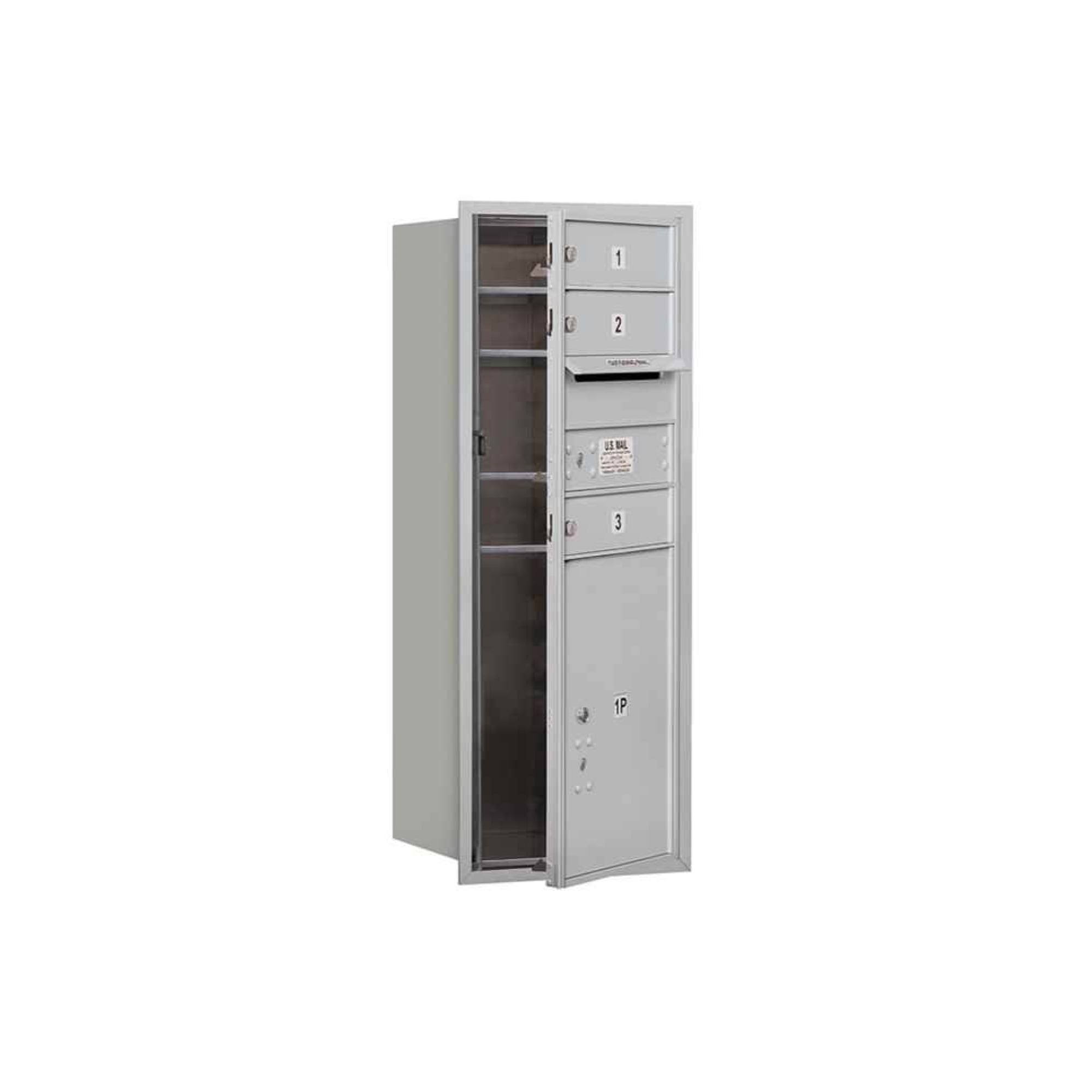10 Door High Recessed Mounted 4C Horizontal Mailbox with 3 Doors and 1 ...