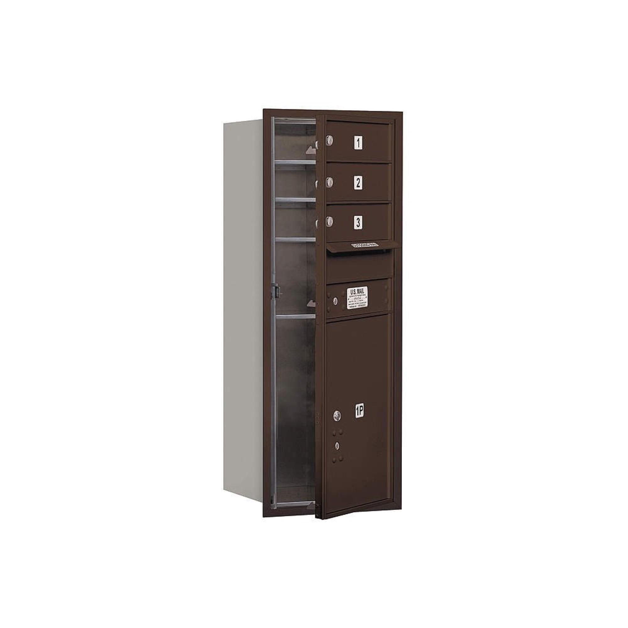 Salsbury Industries Recessed USPS 5 Door Front Load 4C Horizontal Mail ...