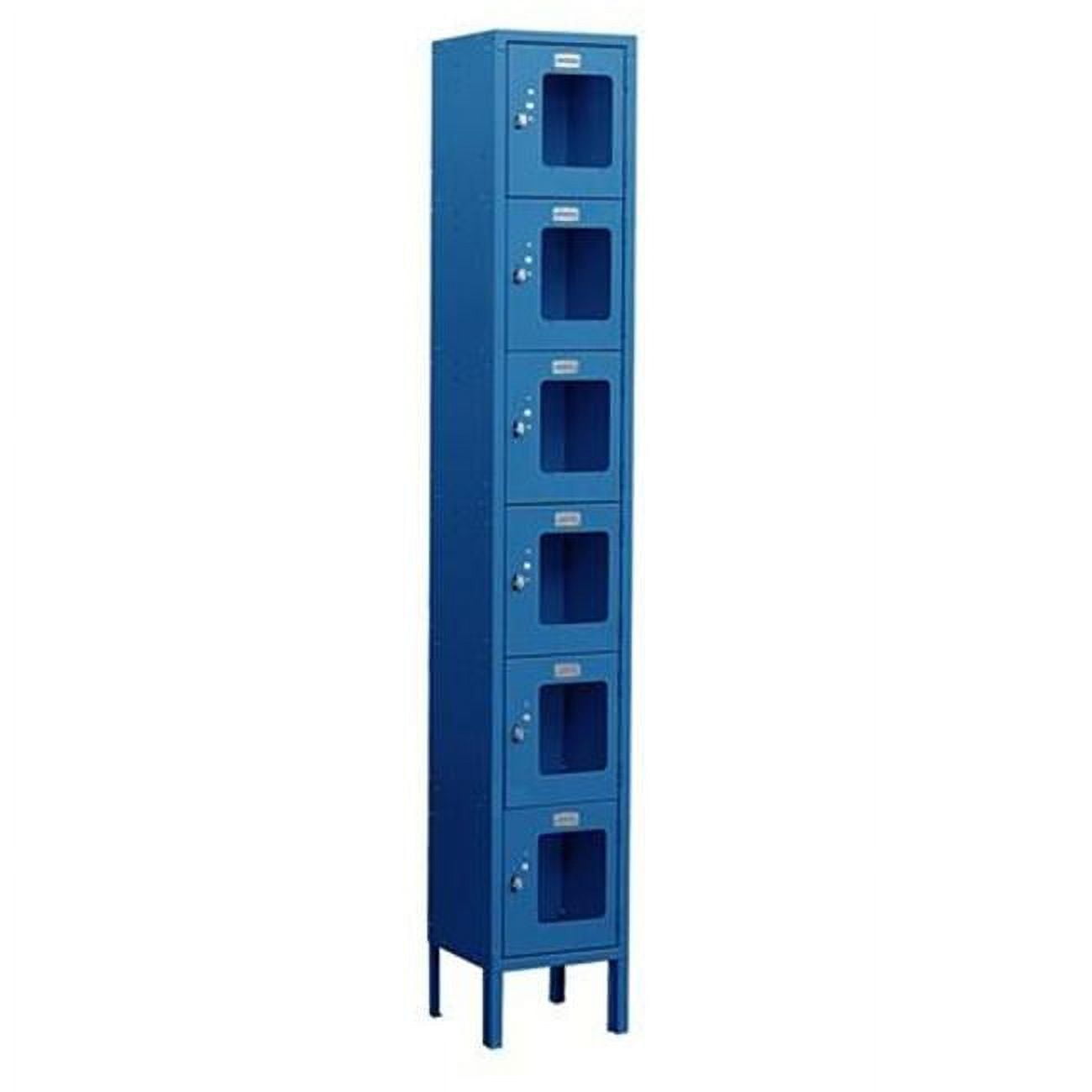 12" Wide Six Tier Box Style See-Through Metal Locker - 1 Wide - 6 Feet ...