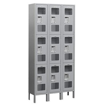 12" Wide Single Tier Standard Metal Locker - 3 Wide - 6 Feet High - 18 ...