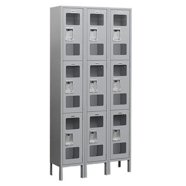 12" Wide Six Tier Box Style Bridge Standard Metal Locker - 16 Box - 18 ...