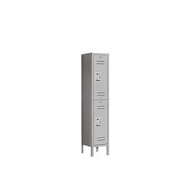 Salsbury Industries Double-tier 5-foot Deep Grey Standard Lockers ...