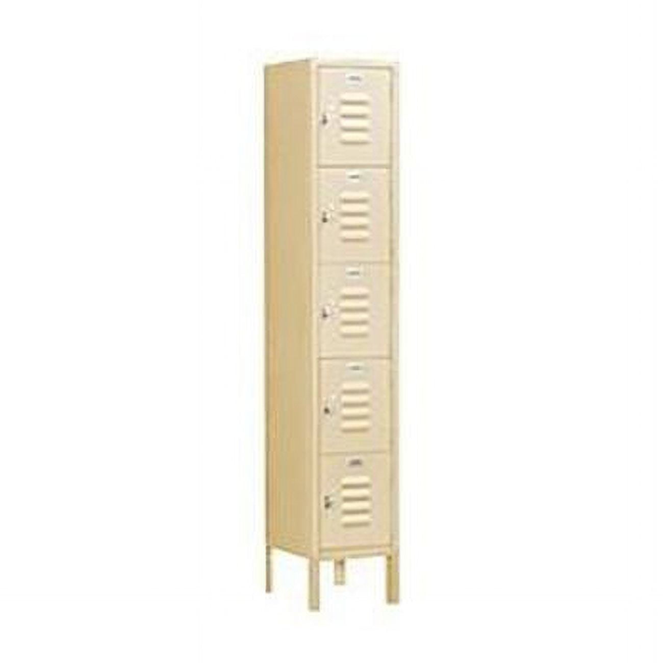 12" Wide Five Tier Box Style Standard Metal Locker - 1 Wide - 5 Feet ...