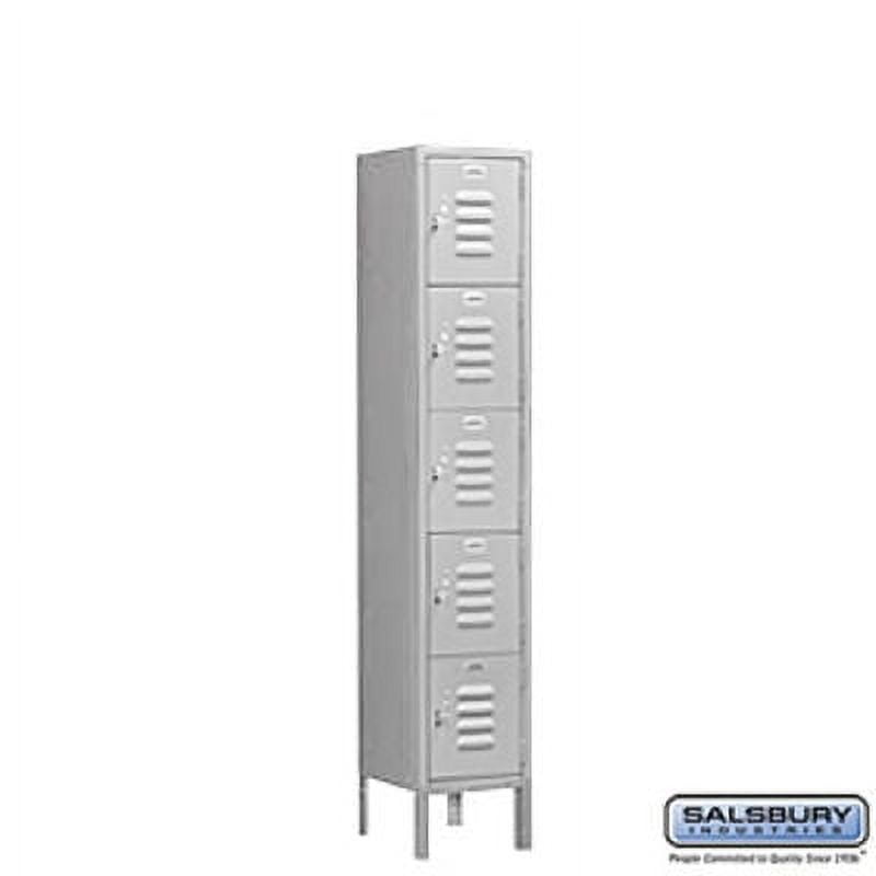 Salsbury Industries Standard Metal Locker - Gray - 12in.W x 66in.H x ...