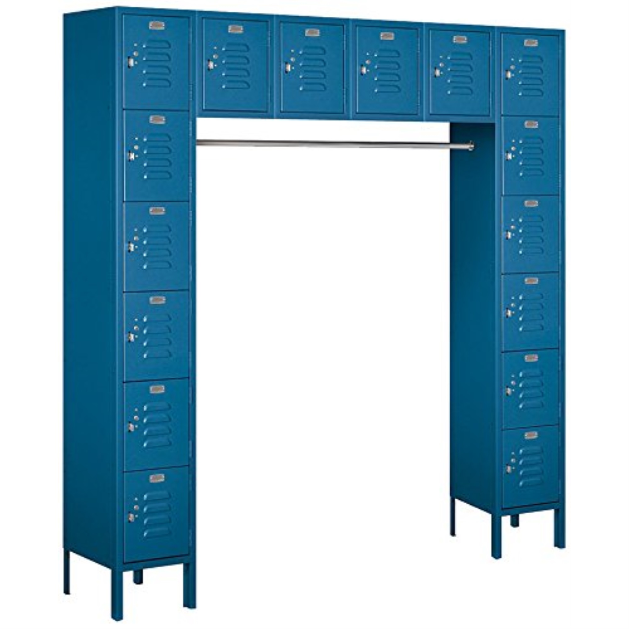 12" Wide Six Tier Box Style Bridge Standard Metal Locker - 16 Box - 18 ...