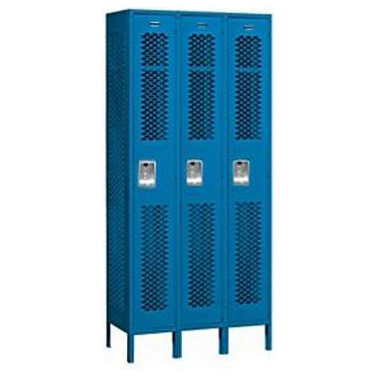12" Wide Single Tier Vented Metal Locker - 3 Wide - 6 Feet High - 18 ...