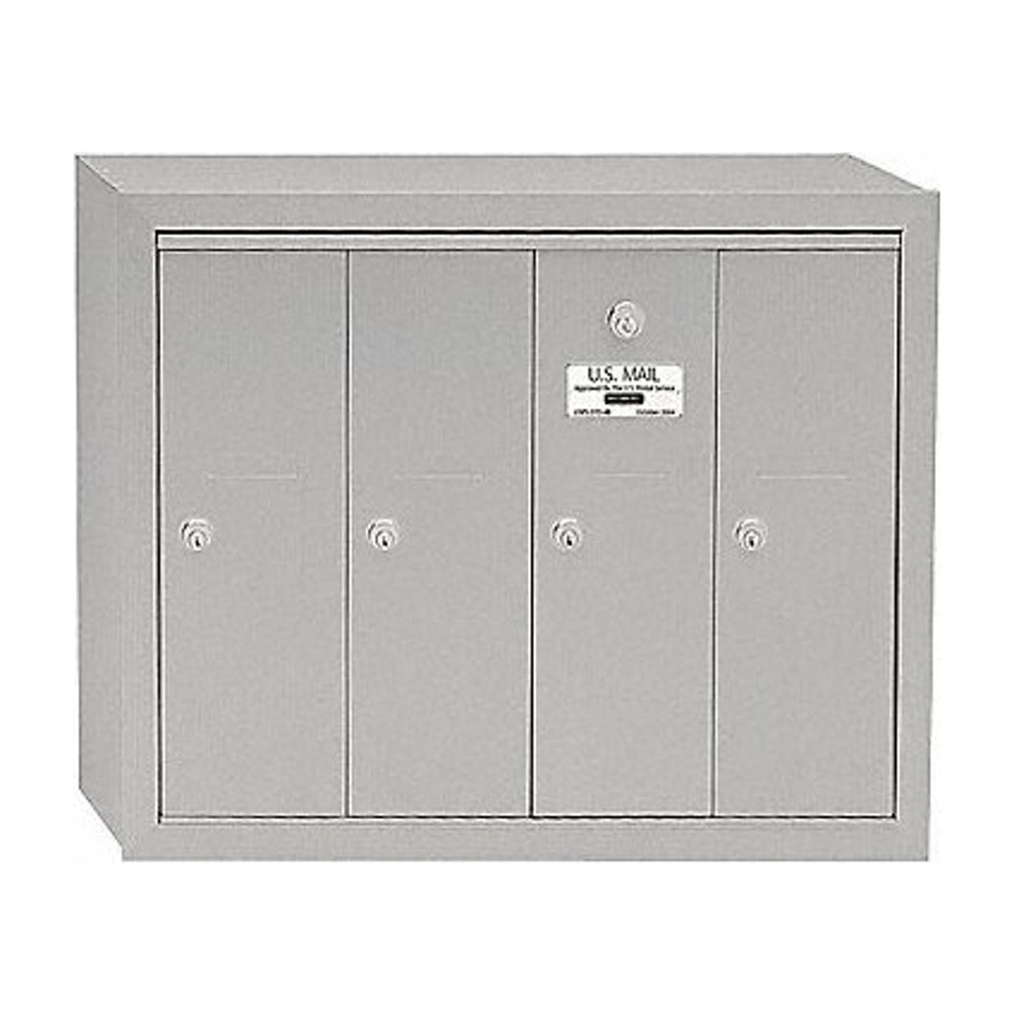 Salsbury Industries Vertical Mailbox,4 Doors,Alum 3504ASU - Walmart.com