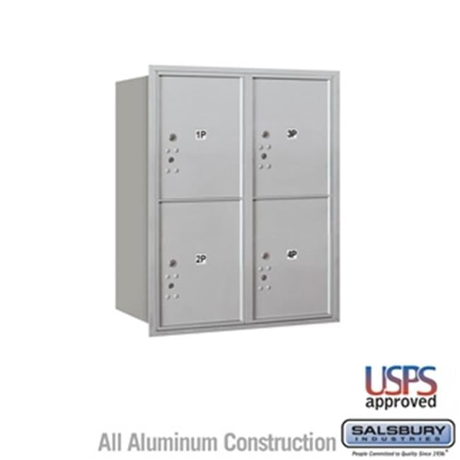 10 Door High Recessed Mounted 4C Horizontal Parcel Locker with 4 Parcel ...