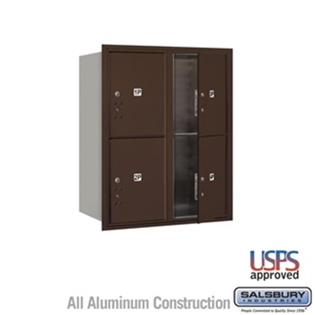 10 Door High Recessed Mounted 4C Horizontal Parcel Locker with 4 Parcel ...