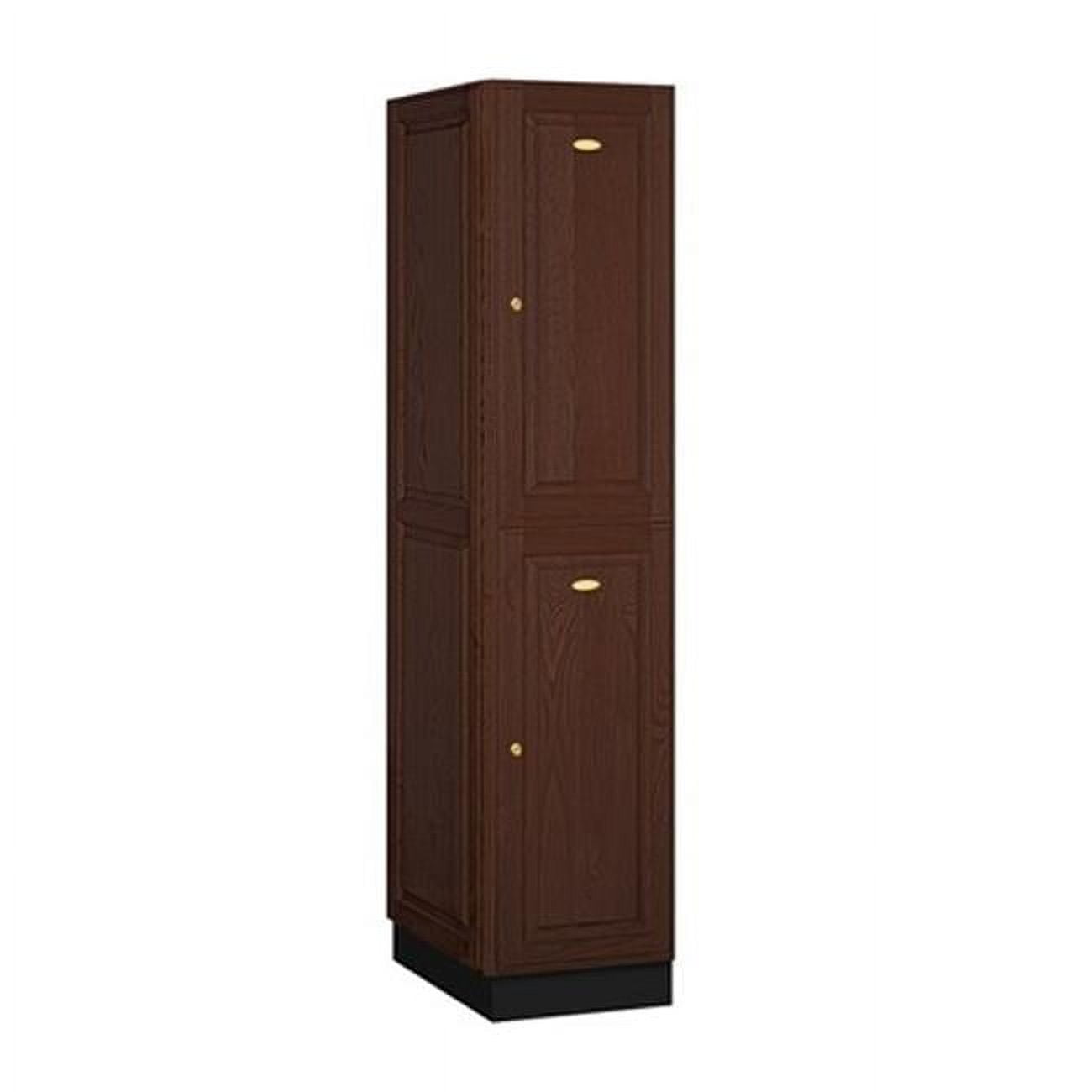 Salsbury Solid Oak Executive Wood Locker Double Tier - 1 Wide - 6 Feet ...
