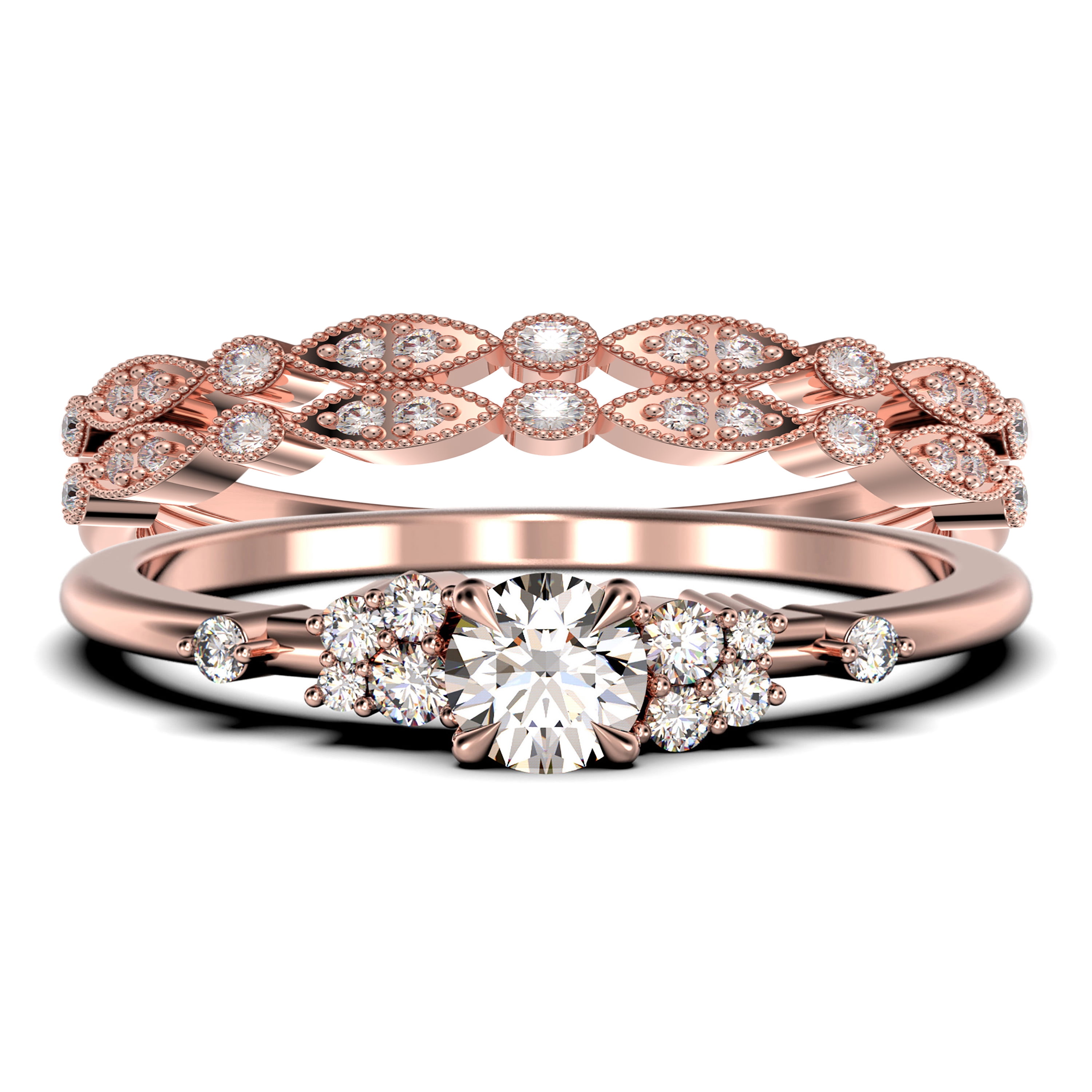 Salt And Pepper Minimalist 1.75 Carat Round Cut Diamond Moissanite ...