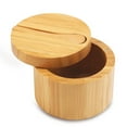 Salt Cellar with Mini Spoon - Round Salt Container with Swivel Magnetic ...