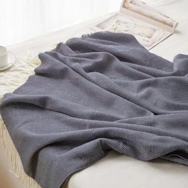 Sticky Toffee Cotton Throw Blanket for Couch, 60x50 in, Woven Warm and ...