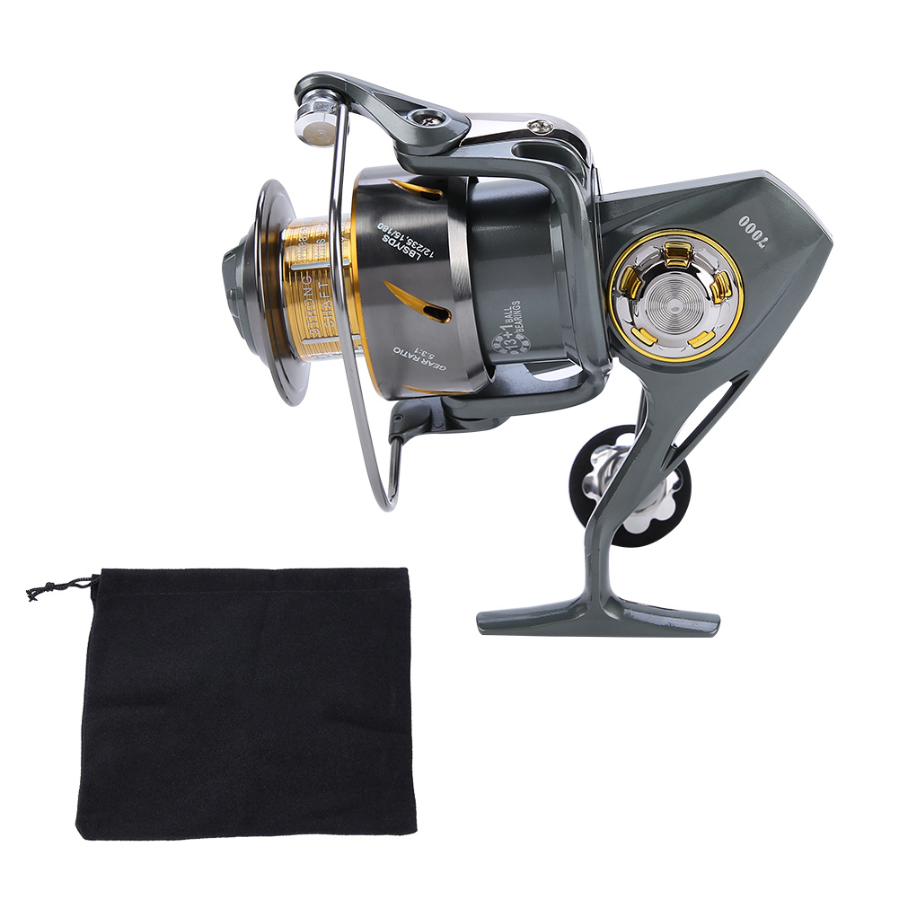 Salt Freshwater Metal Heavy Duty Lightweight Casting Spinning Wheel Fishing Reel (5000) Estrela ...