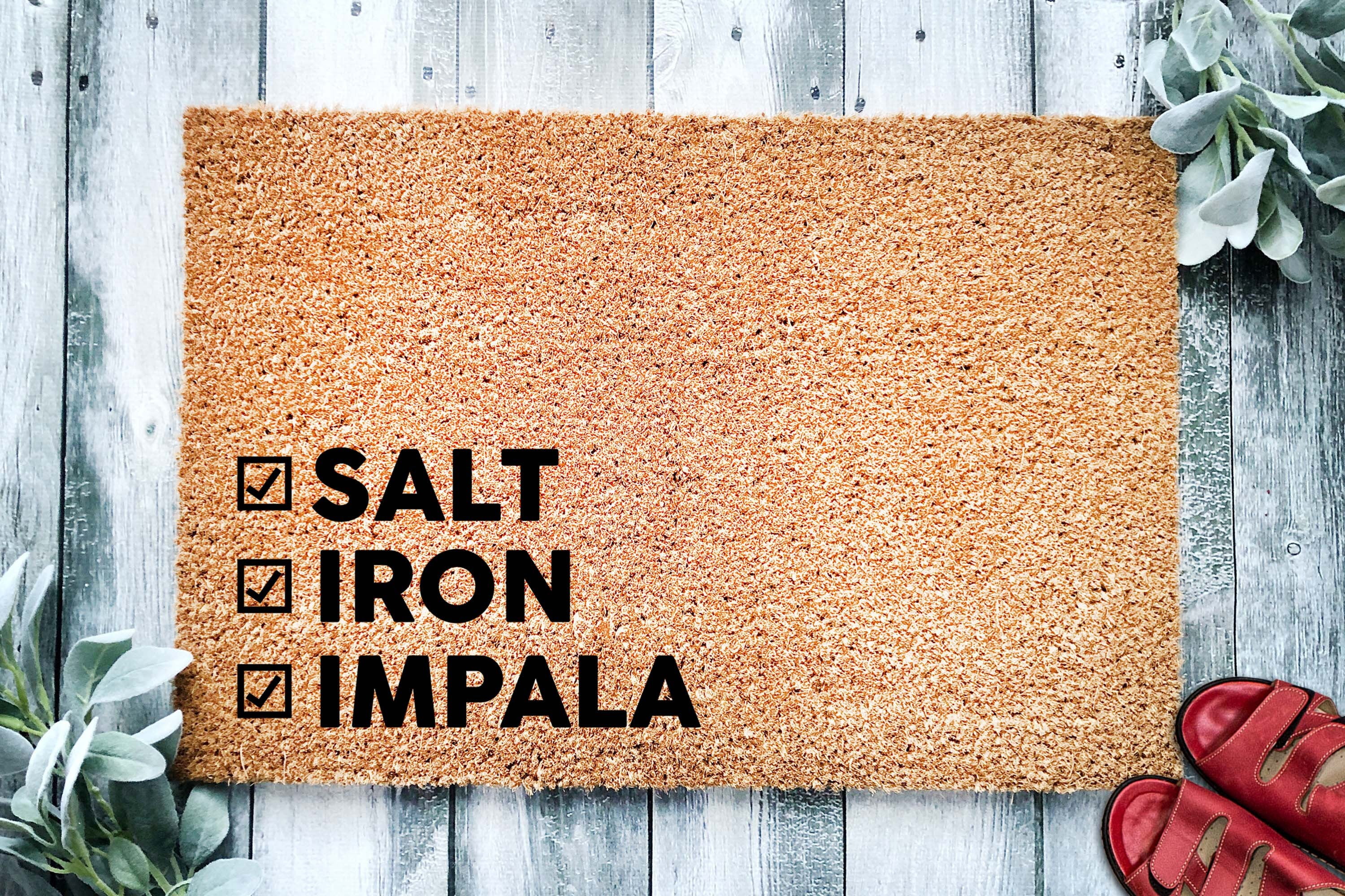 Salt Iron Impala Checklist | TV Show Geek Doormat | Supernatural Fan ...
