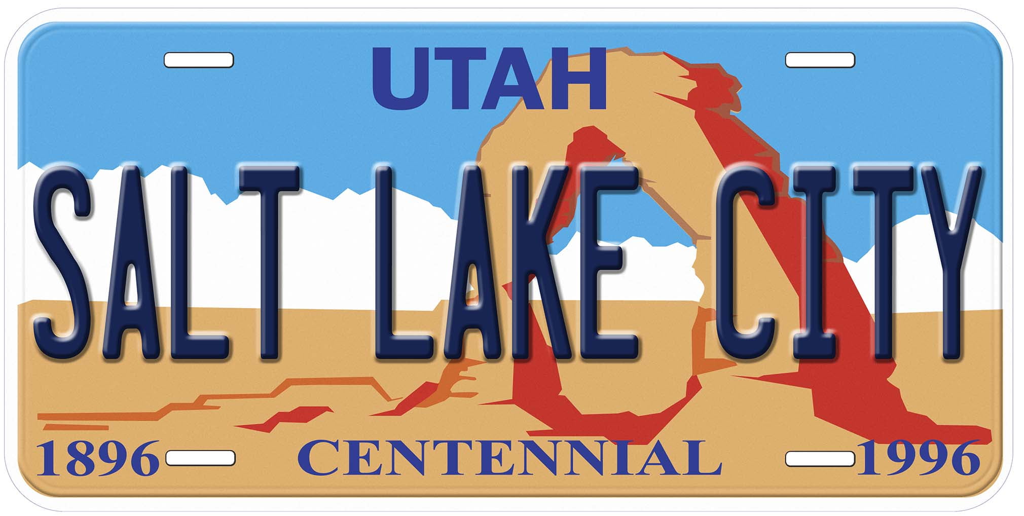 Salt Lake City Capital Of Utah Flat Novelty Car License Plate - Walmart.com