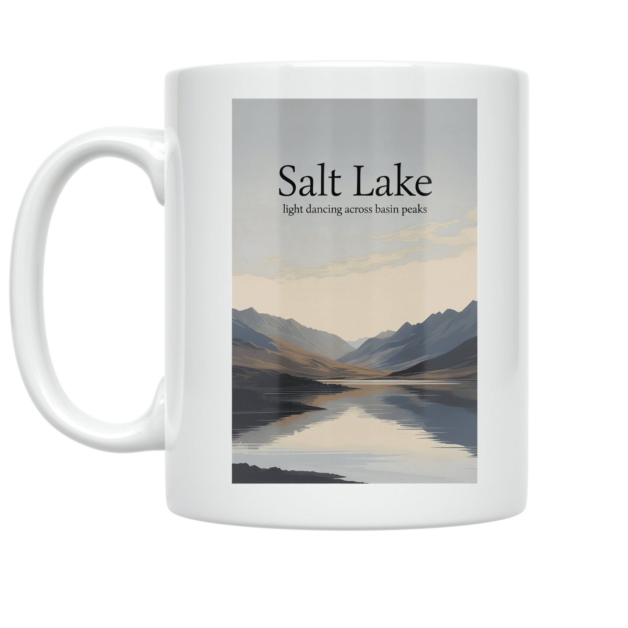 Salt Lake Light Dancing Across Basin Peaks - Nature Lover - 11 oz ...