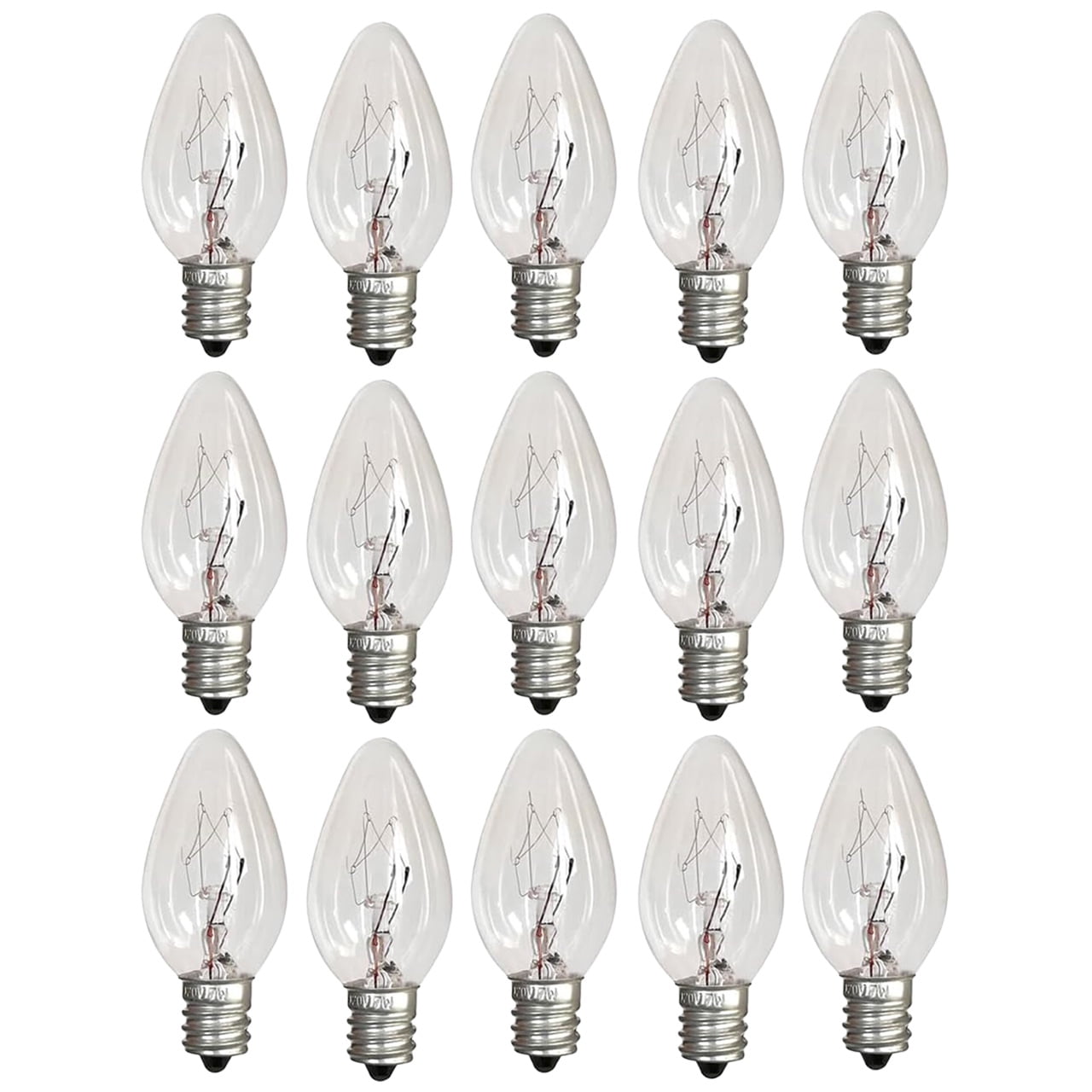 Salt Lamp Bulbs - 15W E12 Base C7 Light Bulbs for Scentsy Wax Warmers ...
