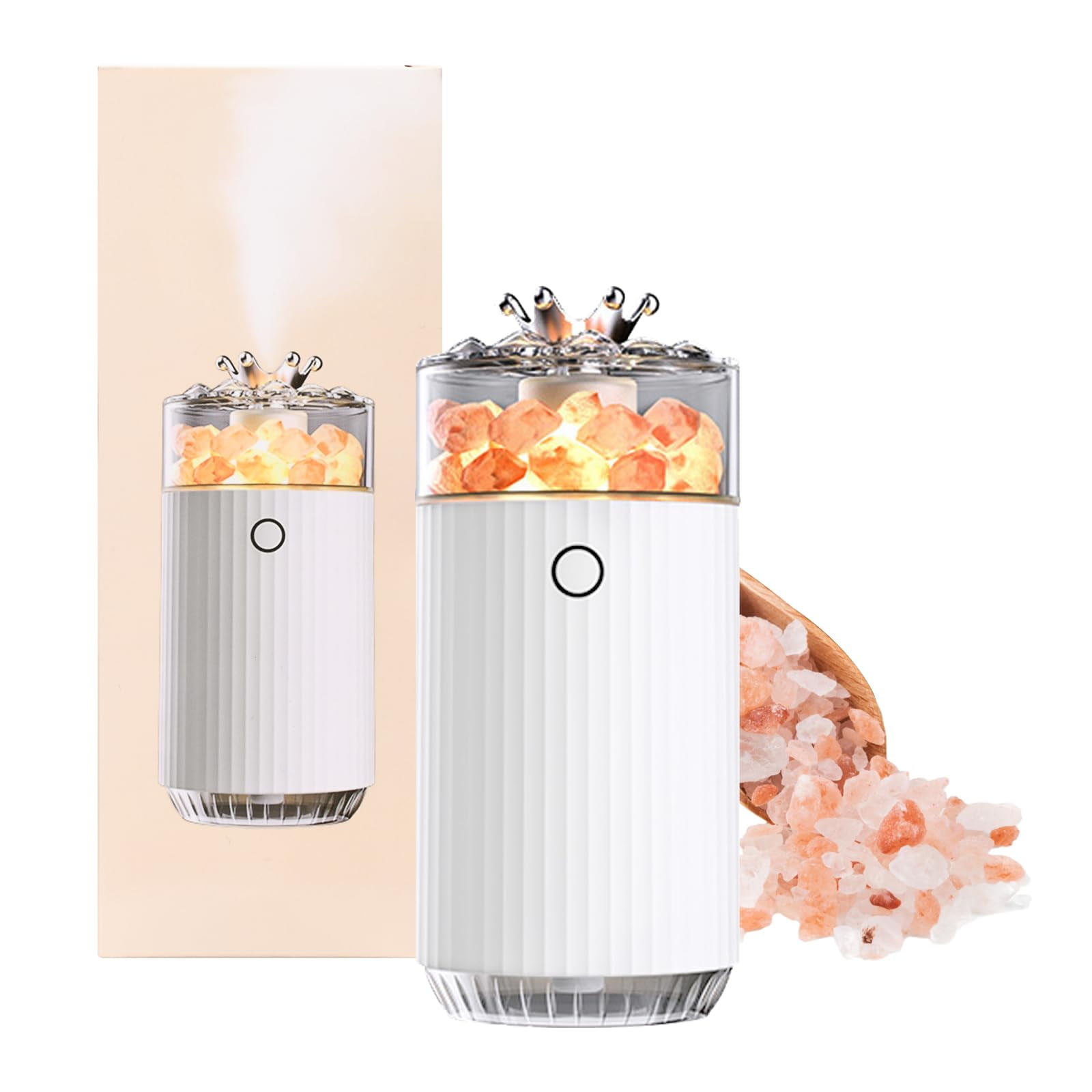 Salt Lamp Diffuser, 4 in 1 Essential Oil Diffuser & Lonic Salt Therapy ...