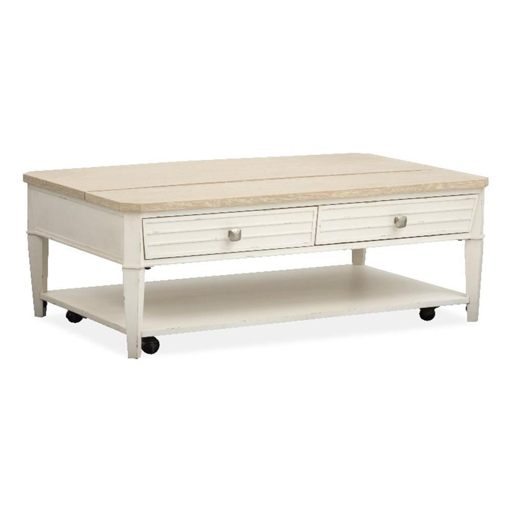 Salt Life Home Echo Isles Lift Top Storage Cocktail Table With Casters ...