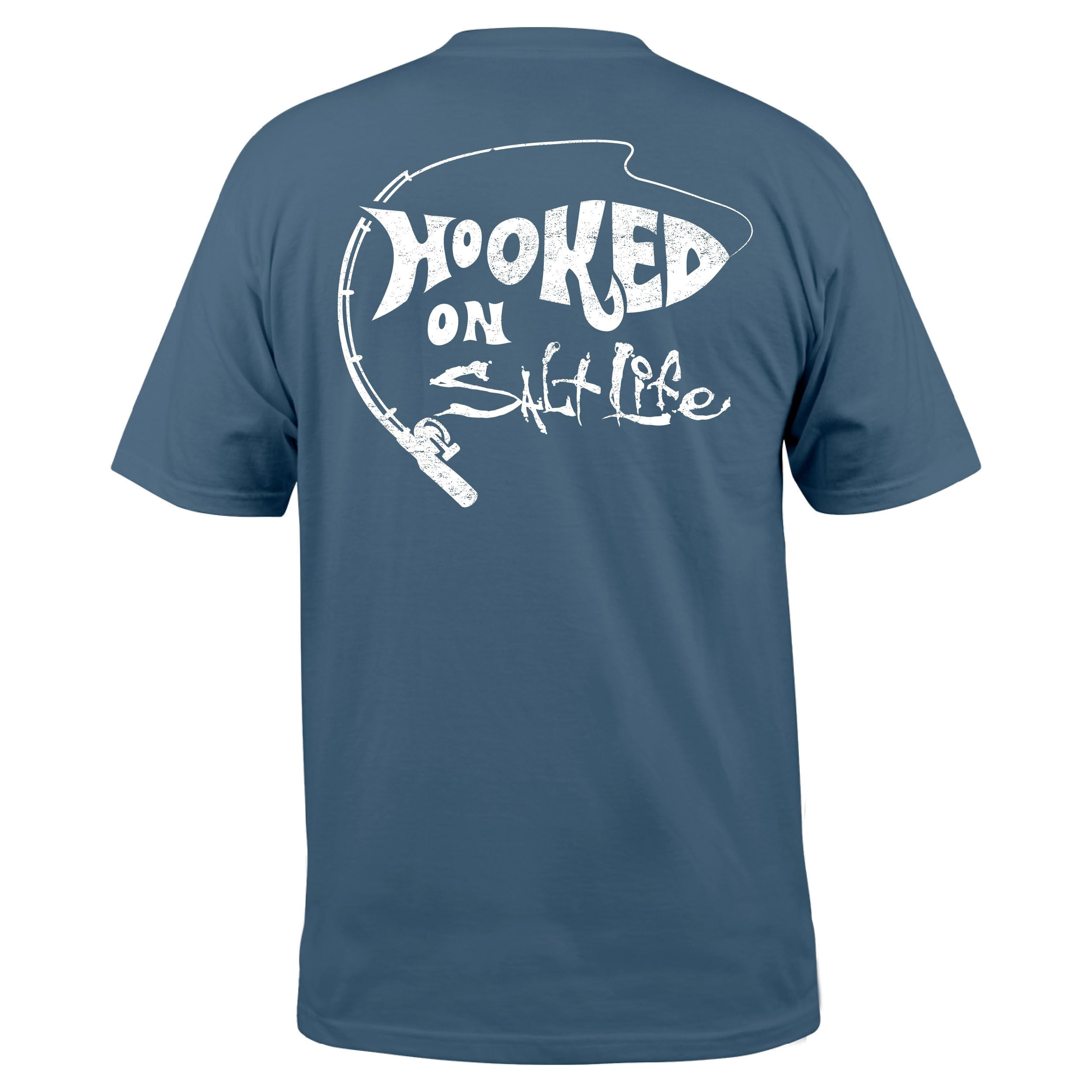 Salt Life Hooked On Short Sleeve Tee, Coastal Blue, Small C30 - Walmart.com