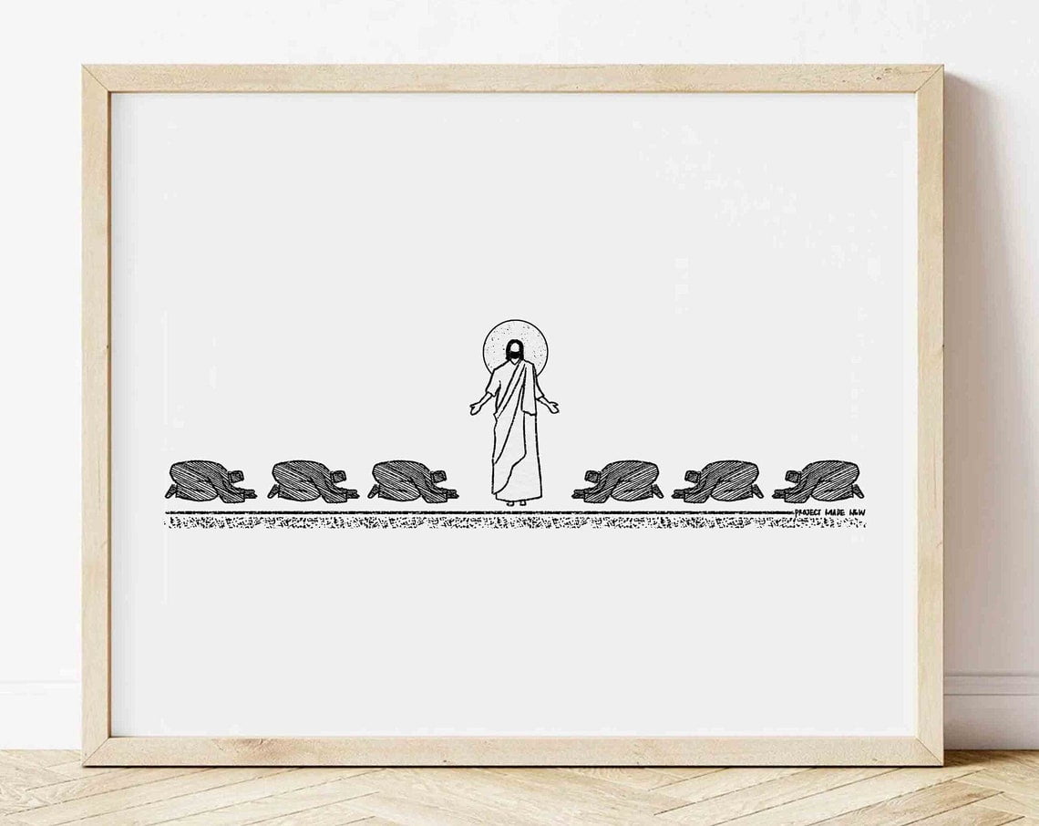 Every Knee Shall Bow, In Christ Name Christian Modern Bible Art, Bible ...