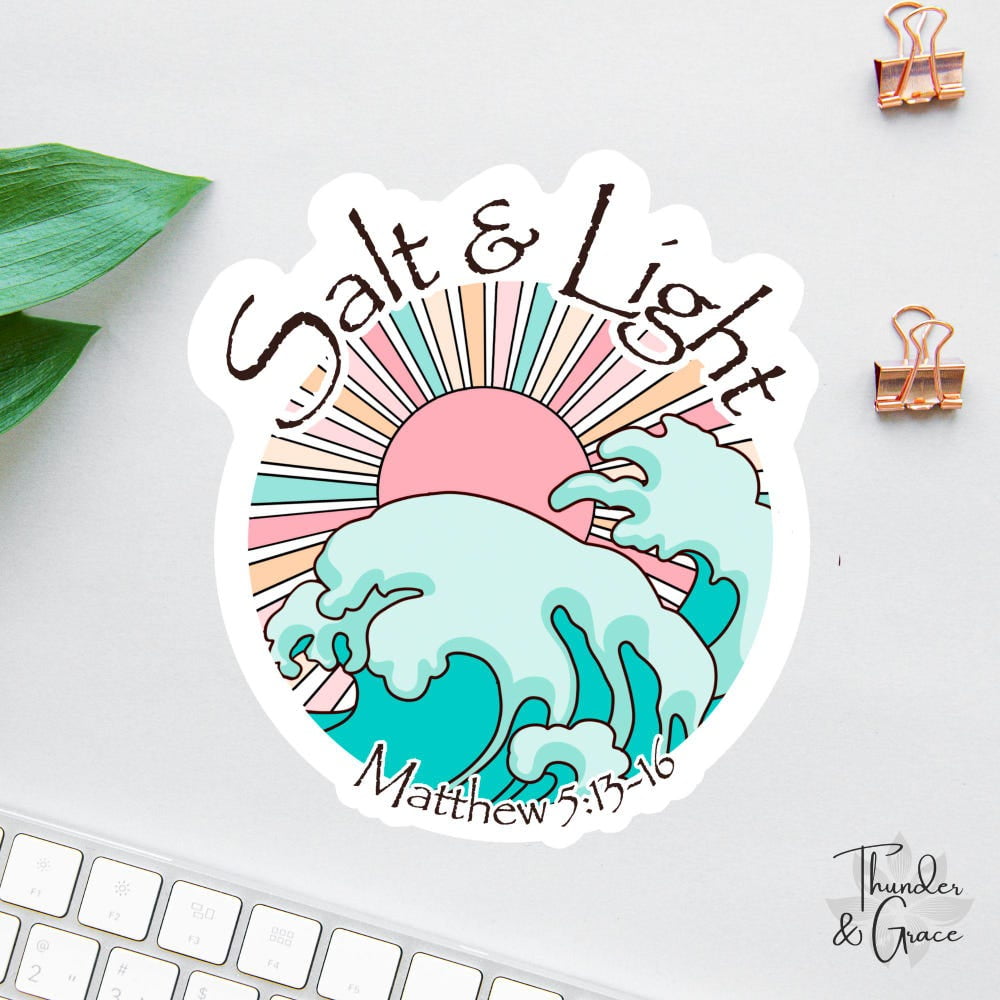 Salt And Light Sticker, Christian Sticker, Bible Verse Sticker, Faith ...