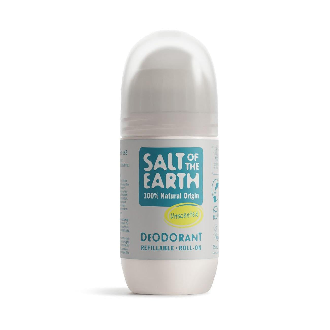 Salt Of the Earth Natural Unscented Refillable Roll-On Deodorant 75ml ...