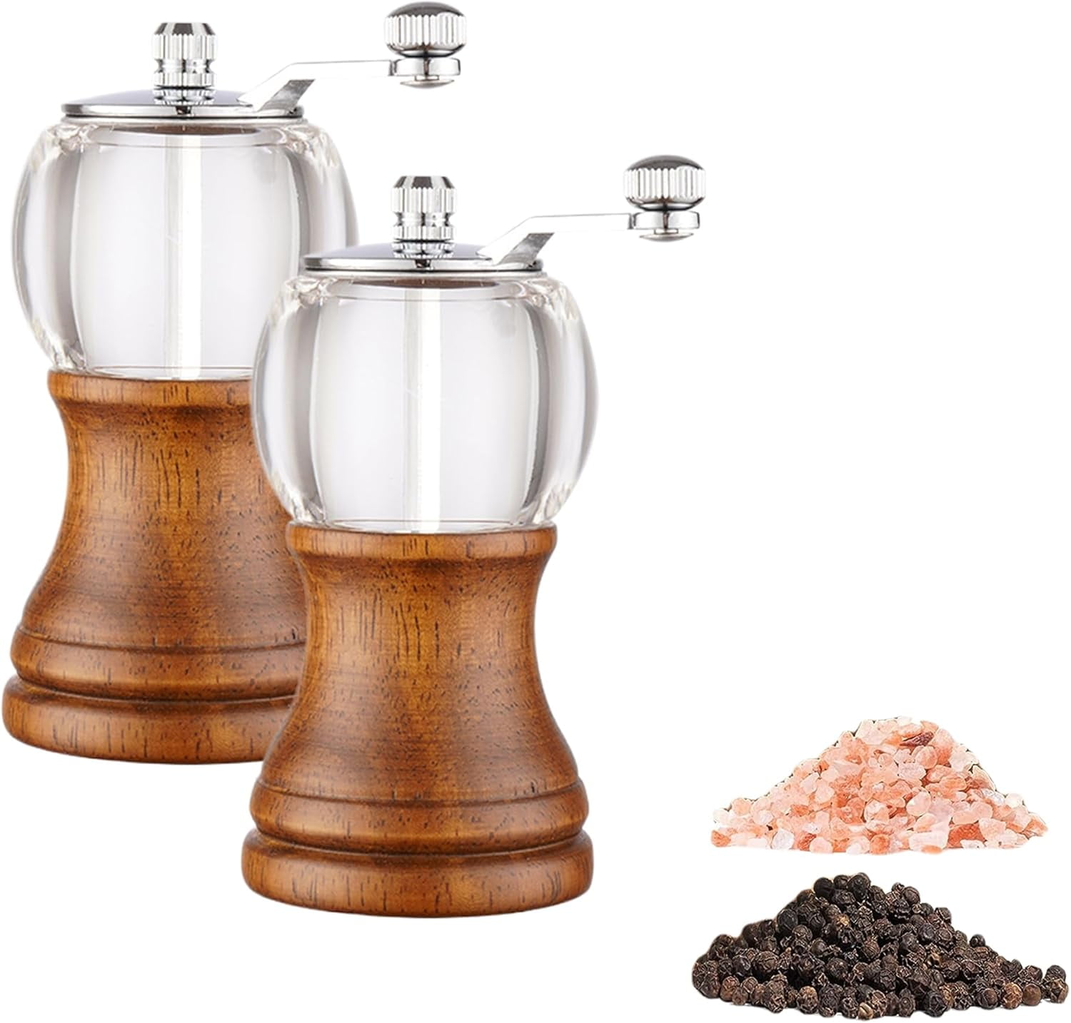 Salt And Pepper Grinder Set:Classical Hand Shake Spice Grinder ...
